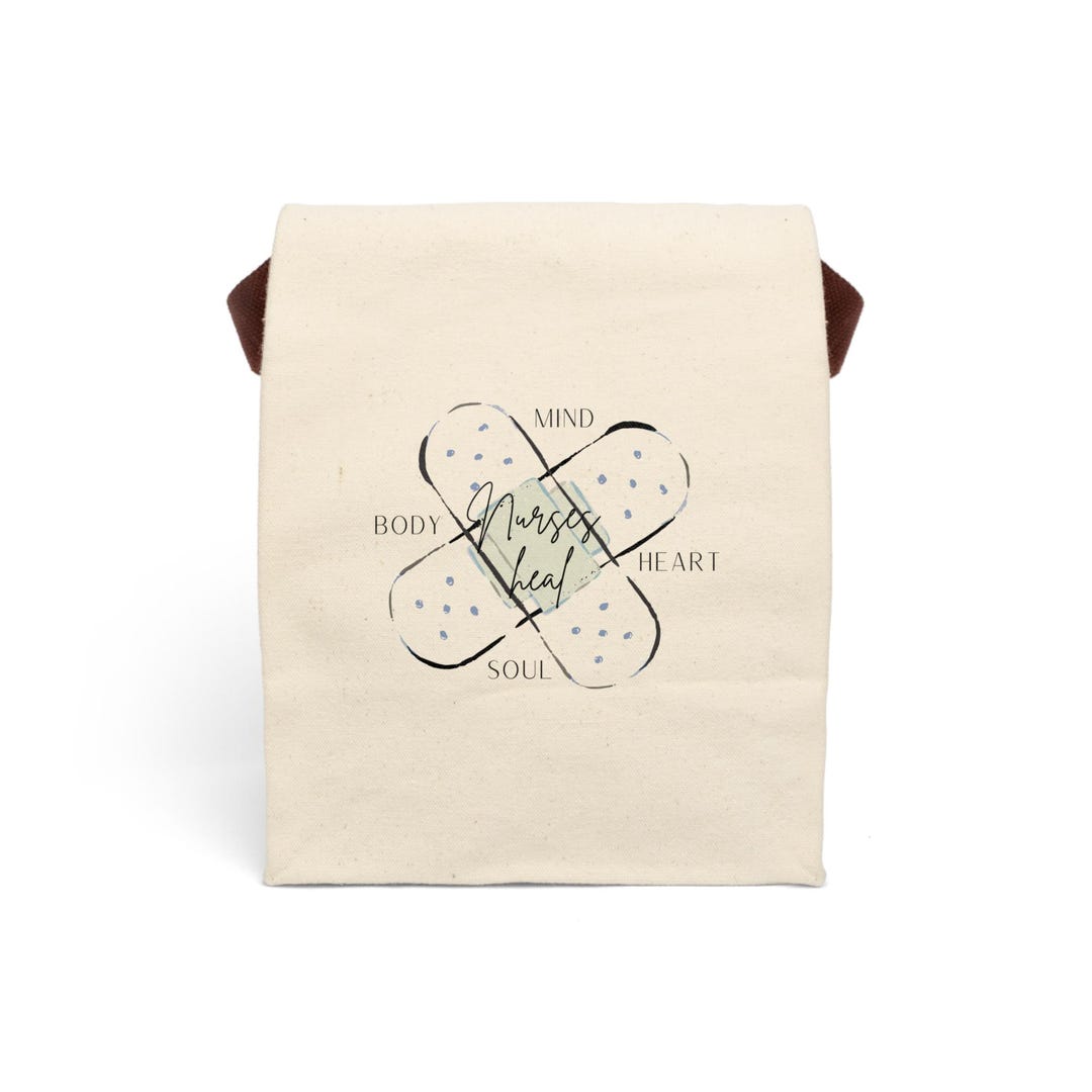 Nurses Heal Cotton Canvas Lunch Bag | Inspirational Tote - Etsy