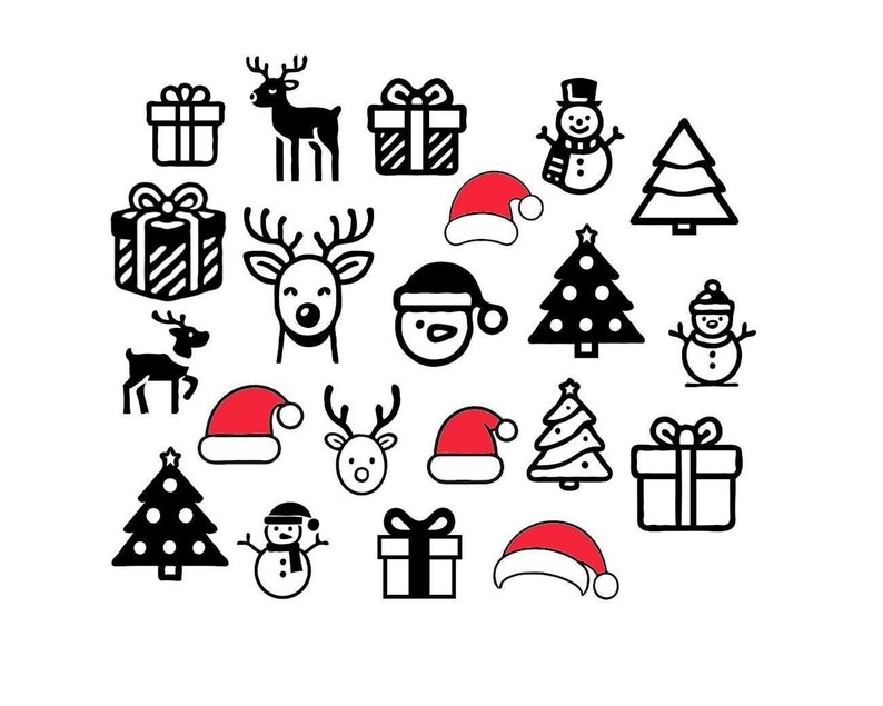 Christmas SVG Bundle Festive SVG Files for Cricut Christmas Clipart SVG ...