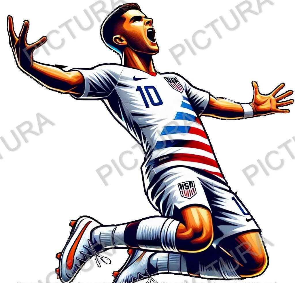 Christian Pulisic SVG Footballer SVG File Football Cricut File Soccer ...