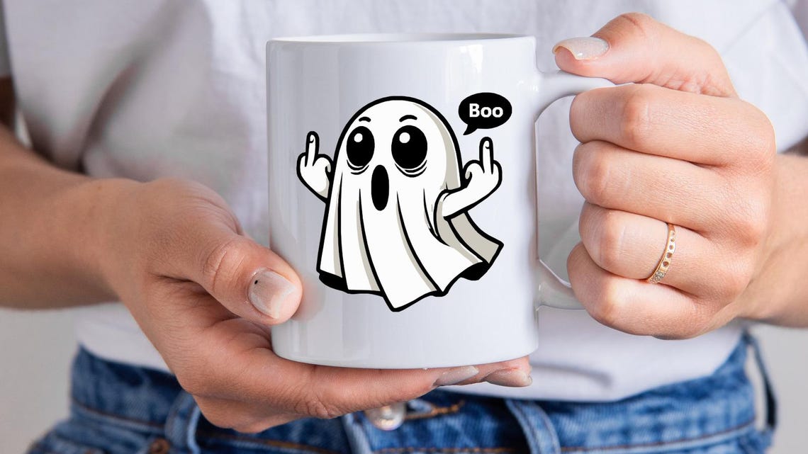 Funny Ghost SVG Rude Halloween Ghost SVG Ghost Clipart for Cricut Ghost ...