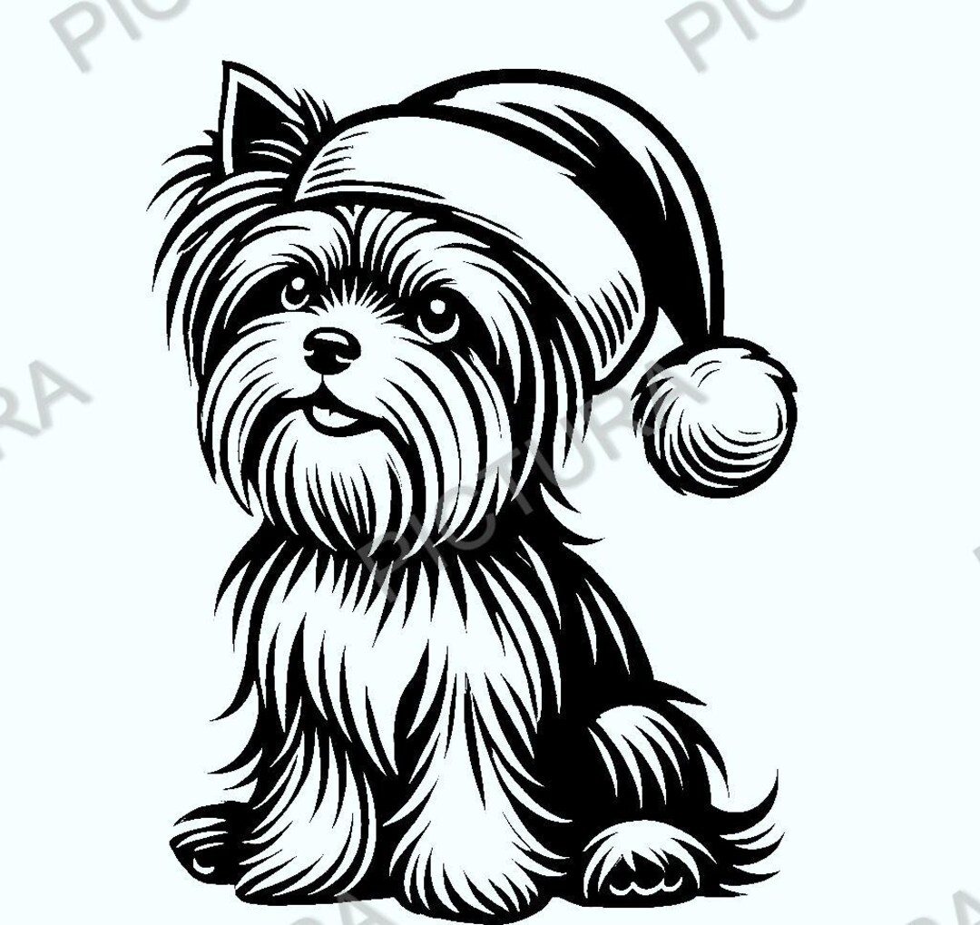 Christmas Dogs SVG Yorkie SVG for Cricut Pet SVG Cut Files for Dog ...