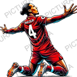 Van Dijk SVG Footballer SVG Digital File Football SVG Soccer Player ...