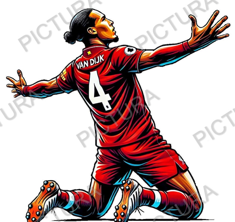Van Dijk SVG Footballer SVG Digital File Football SVG Soccer Player ...