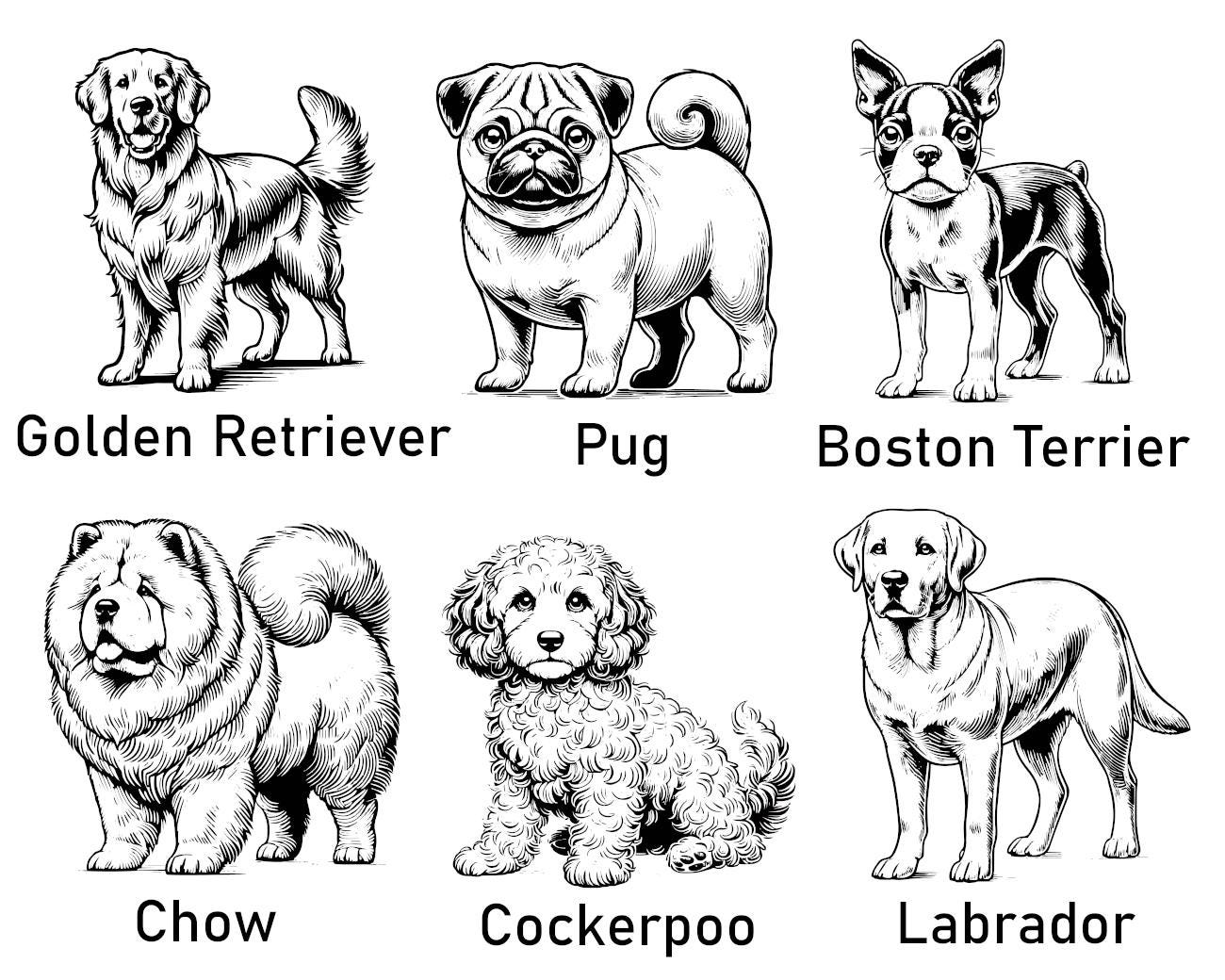 Dog Breeds SVG Bundle Pet Breed SVG for Cricut Dog Clipart SVG for Dog ...