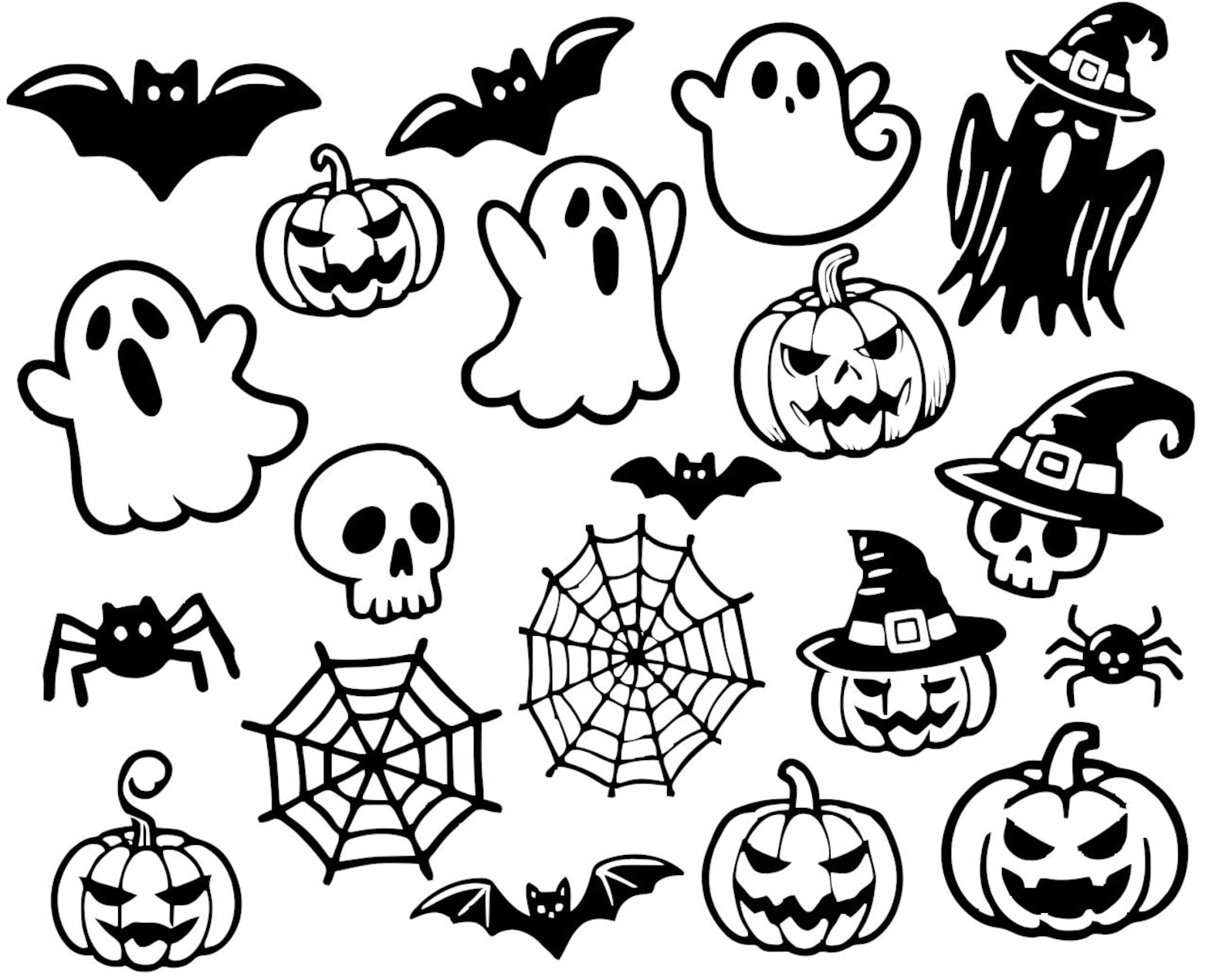 Halloween SVG Bundle Halloween Clipart for Cricut Spooky SVG Designs ...