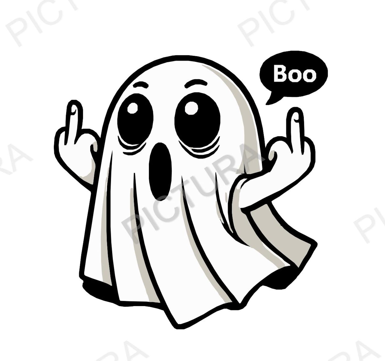 Funny Ghost SVG Rude Halloween Ghost SVG Ghost Clipart for Cricut Ghost ...