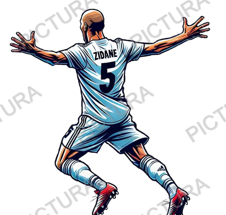 Zidane SVG Footballer SVG Zidane Digital File Football SVG Soccer ...