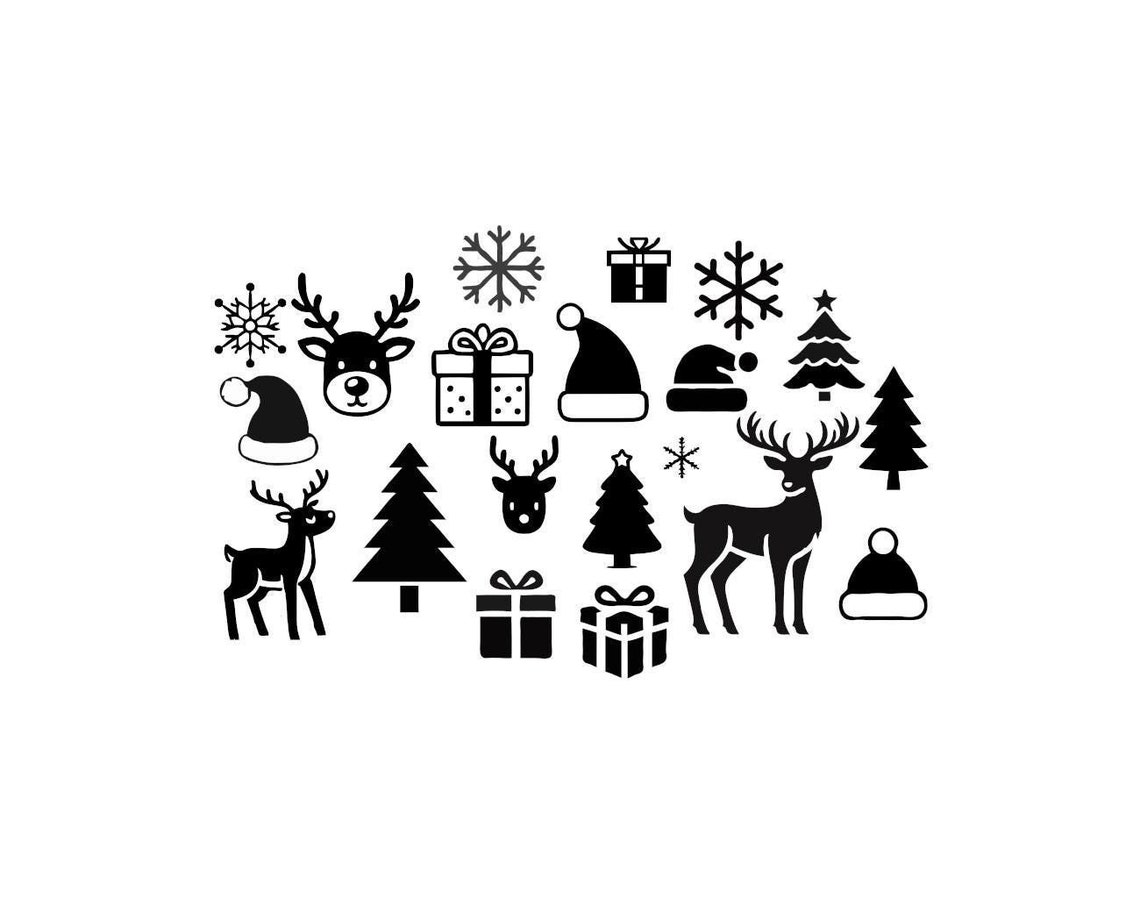 Christmas SVG Bundle Festive SVG Files for Cricut Christmas Clipart SVG ...