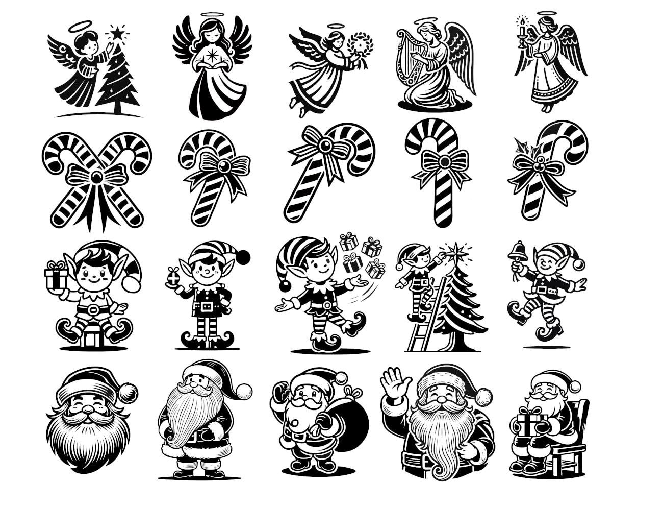 Christmas SVG Bundle Festive SVG Files for Cricut Christmas Clipart SVG ...