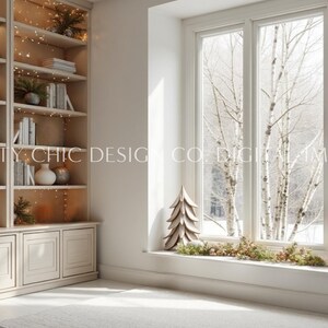 Winter Virtual Background Bundle, Holiday Pack of 2 Digital Backdrops ...