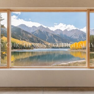 Mountain Lake Retreat Virtual Background Bundle, Pack of 2 Digital ...