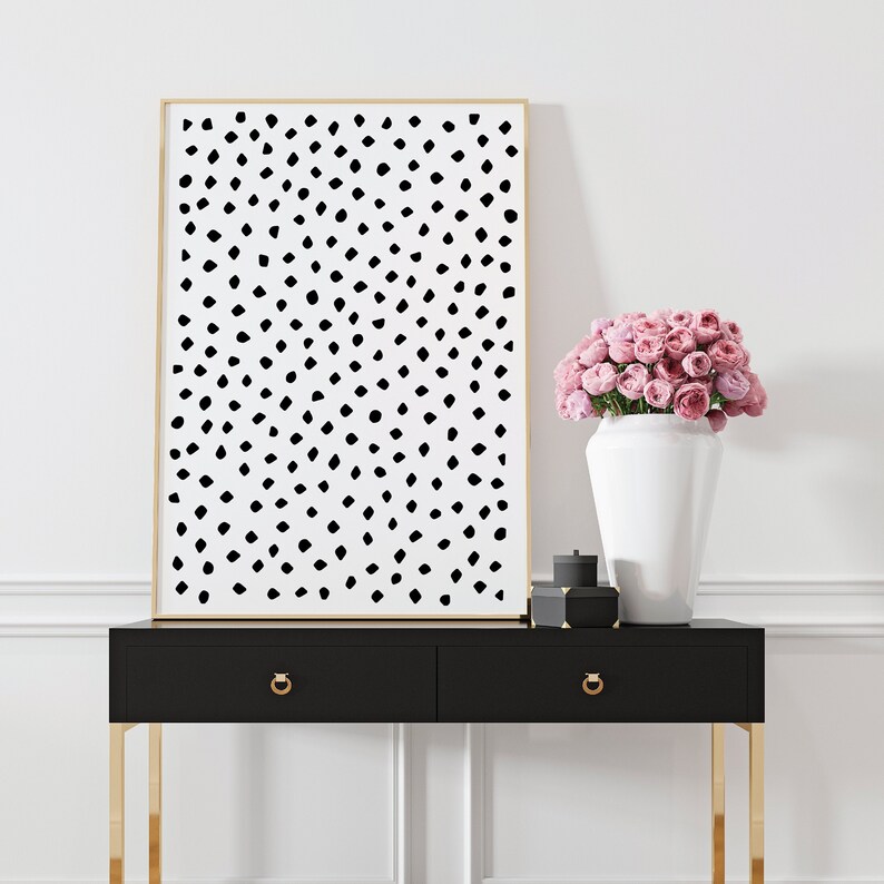 Dot Print Wall Art Print Abstract Art Wall Decor Wall Art Prints Office ...