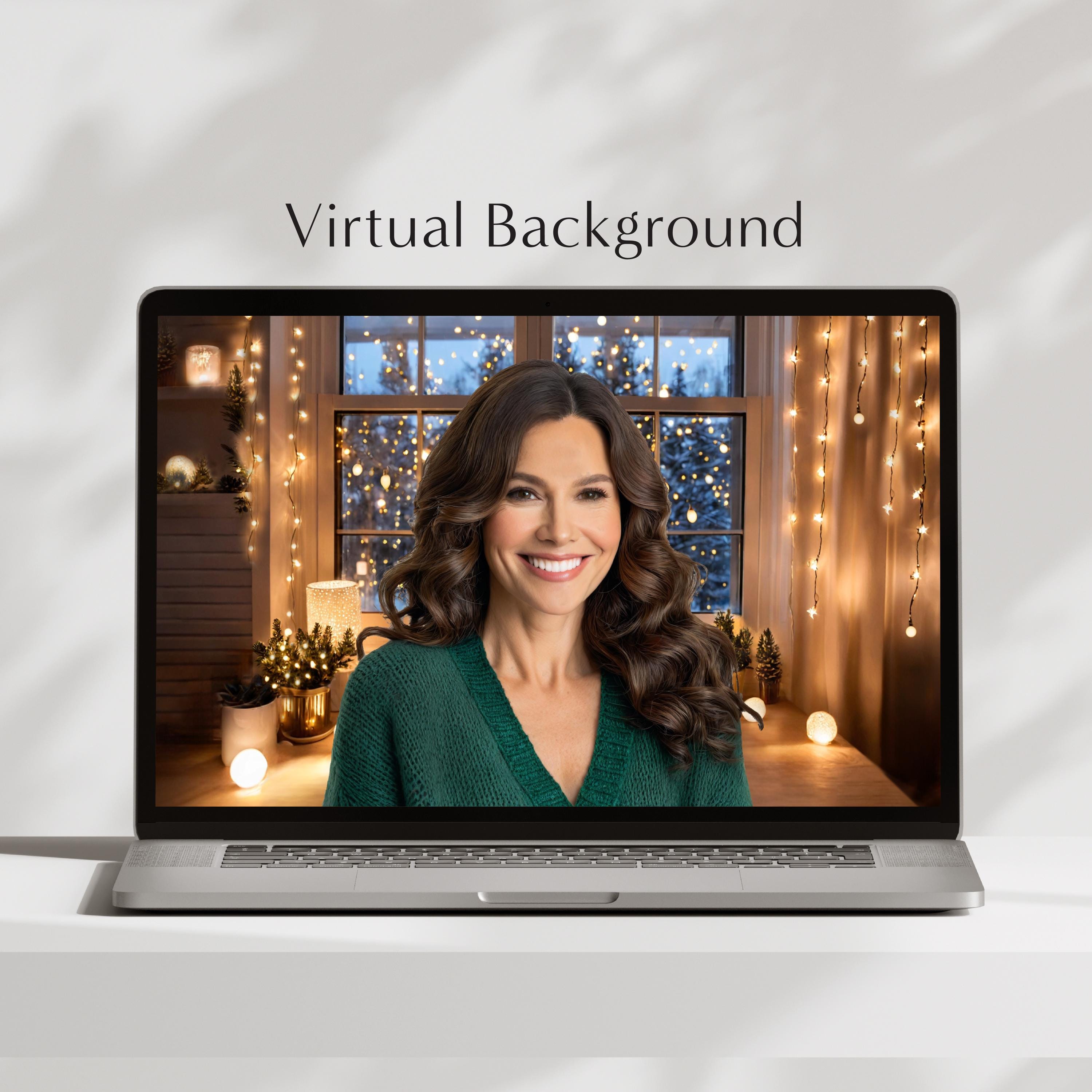 Zoom Background, Cozy Winter Window Background for Meetings, Snow ...
