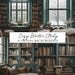 Cozy Winter Study Virtual Background Bundle, Pack of 4 Digital ...
