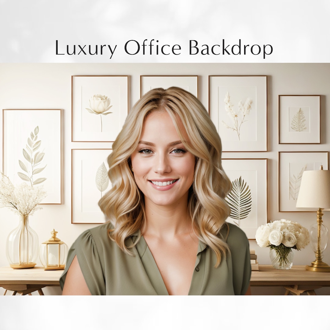 Virtual Background, Beige Desk Background for Meetings, Zoom Background ...