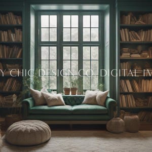 Cozy Winter Study Virtual Background Bundle, Pack of 4 Digital ...
