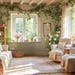 Flora Garden Cottage Virtual Background Bundle, Pack of 8 Digital ...