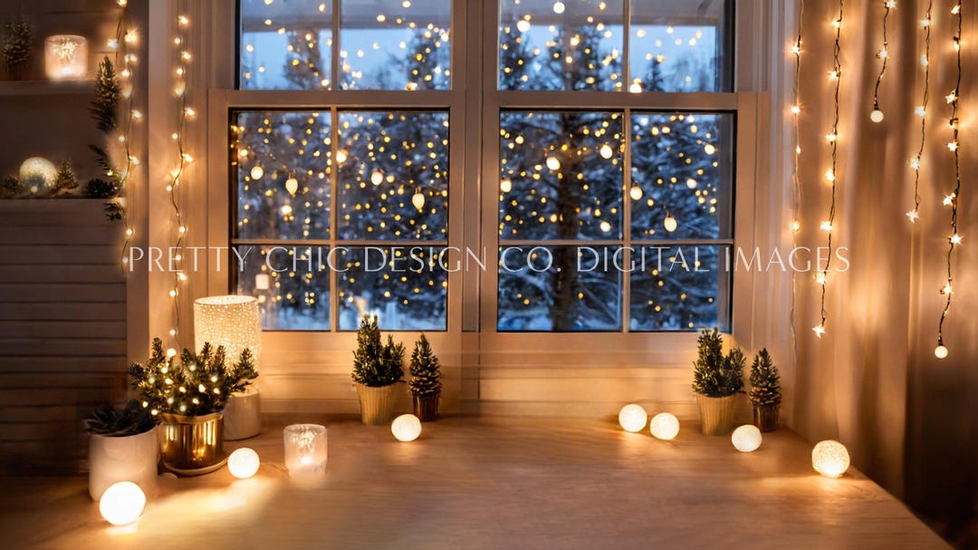 Zoom Background, Cozy Winter Window Background for Meetings, Snow ...