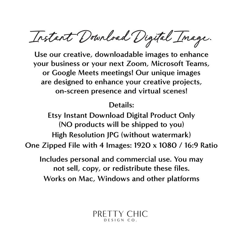 Modern Spring Virtual Background Bundle, Pack of 8 Digital Backgrounds ...