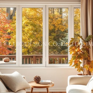 Zoom Background, Cozy Fall Background for Meetings, Autumn Virtual ...