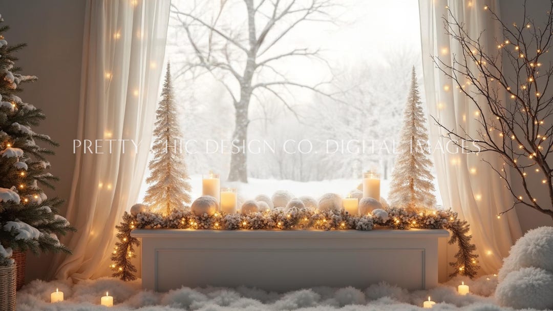 Zoom Background, Cozy Winter Window Backdrops for Meetings, Snow ...