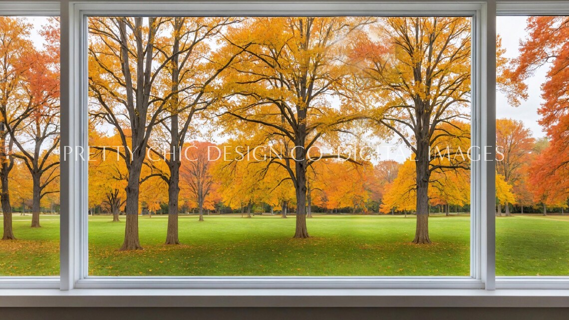 Cozy Autumn Aesthetic Virtual Background Bundle, Fall Pack of 8 Digital ...