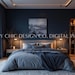 Elevated Navy Bedroom Virtual Background Bundle, Pack of 8 Digital ...