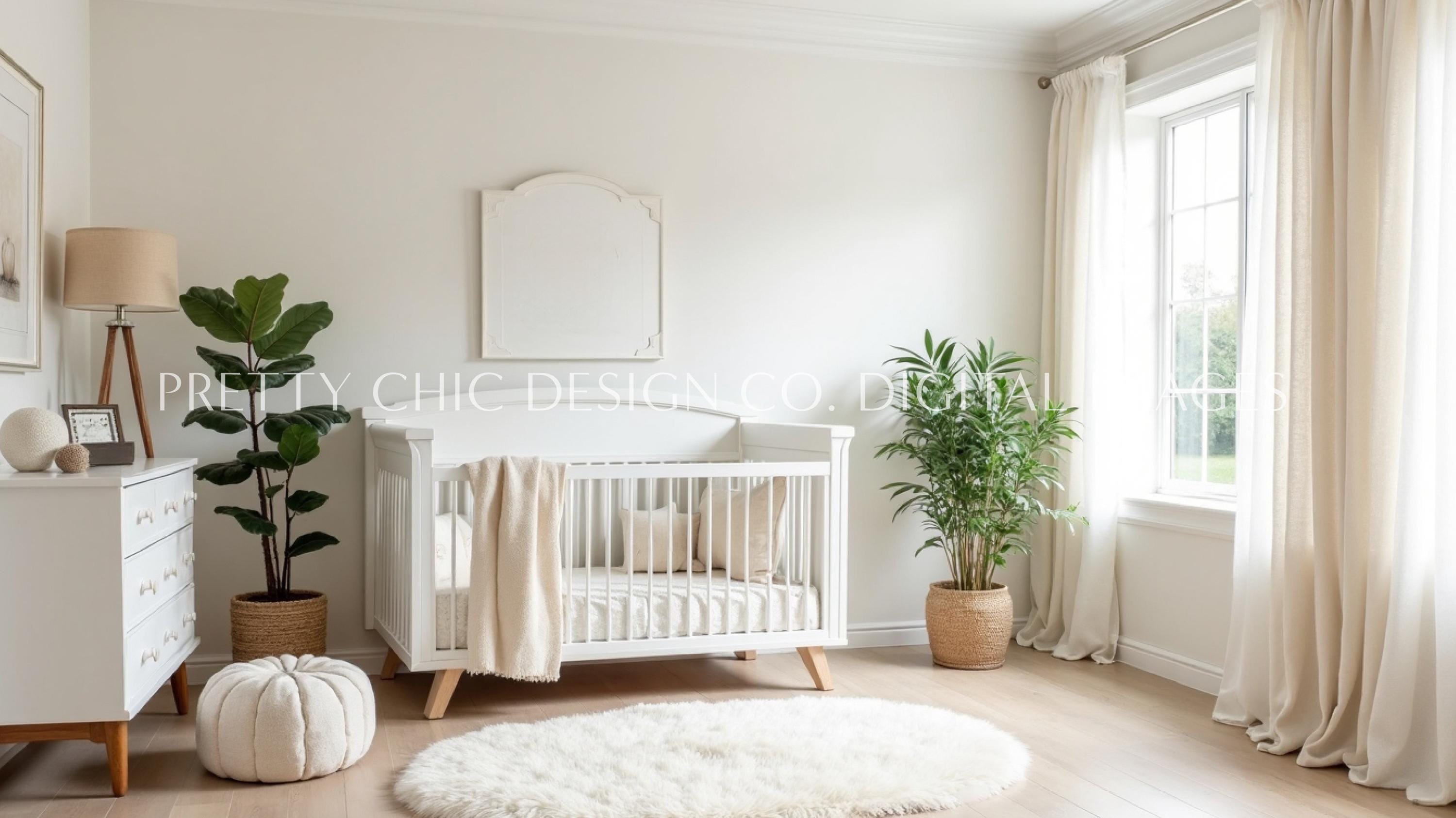 Modern Nursery Virtual Background Bundle, Pack of 8 Digital Backgrounds ...