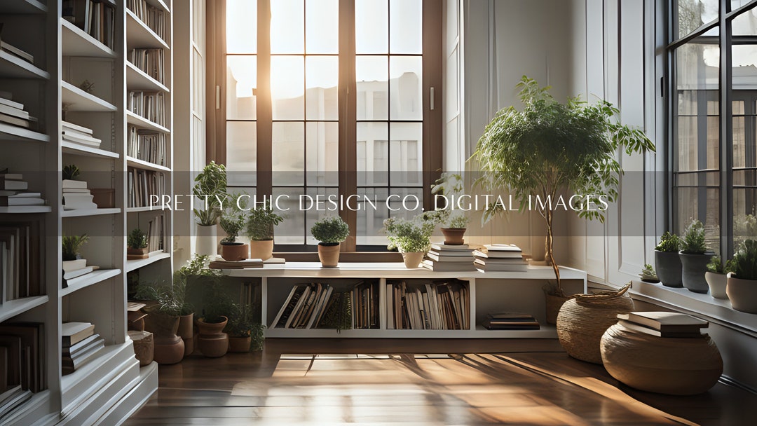 Virtual Background, Library Study for Meetings, Zoom Background ...