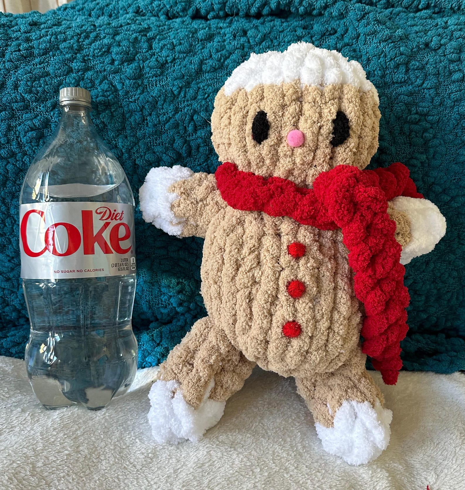 Handmade Chunky Knit Gingerbread Man Stuffie Emotional Support Gift - Etsy