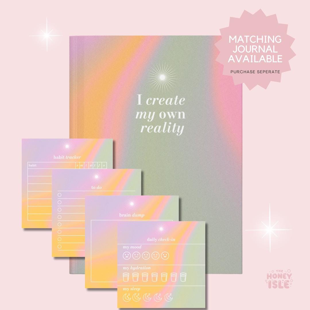 Soft Aura Aesthetic Daily Habit Tracker Sticky Notes | Mood Hydration ...