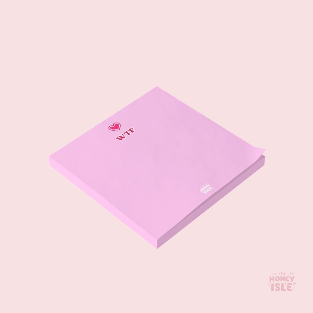 WTF Pink Aesthetic Funny Statement Sticky Notes | 3x3 Post-it® Notes ...