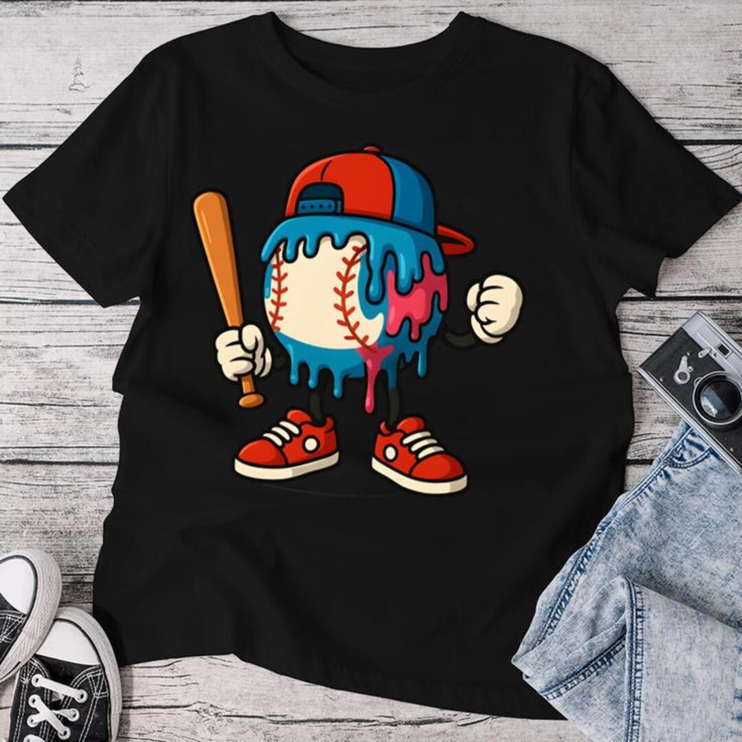 Baseball Drip Boys Ice Cream Drip Youth Sport Game Day T-shirt ...