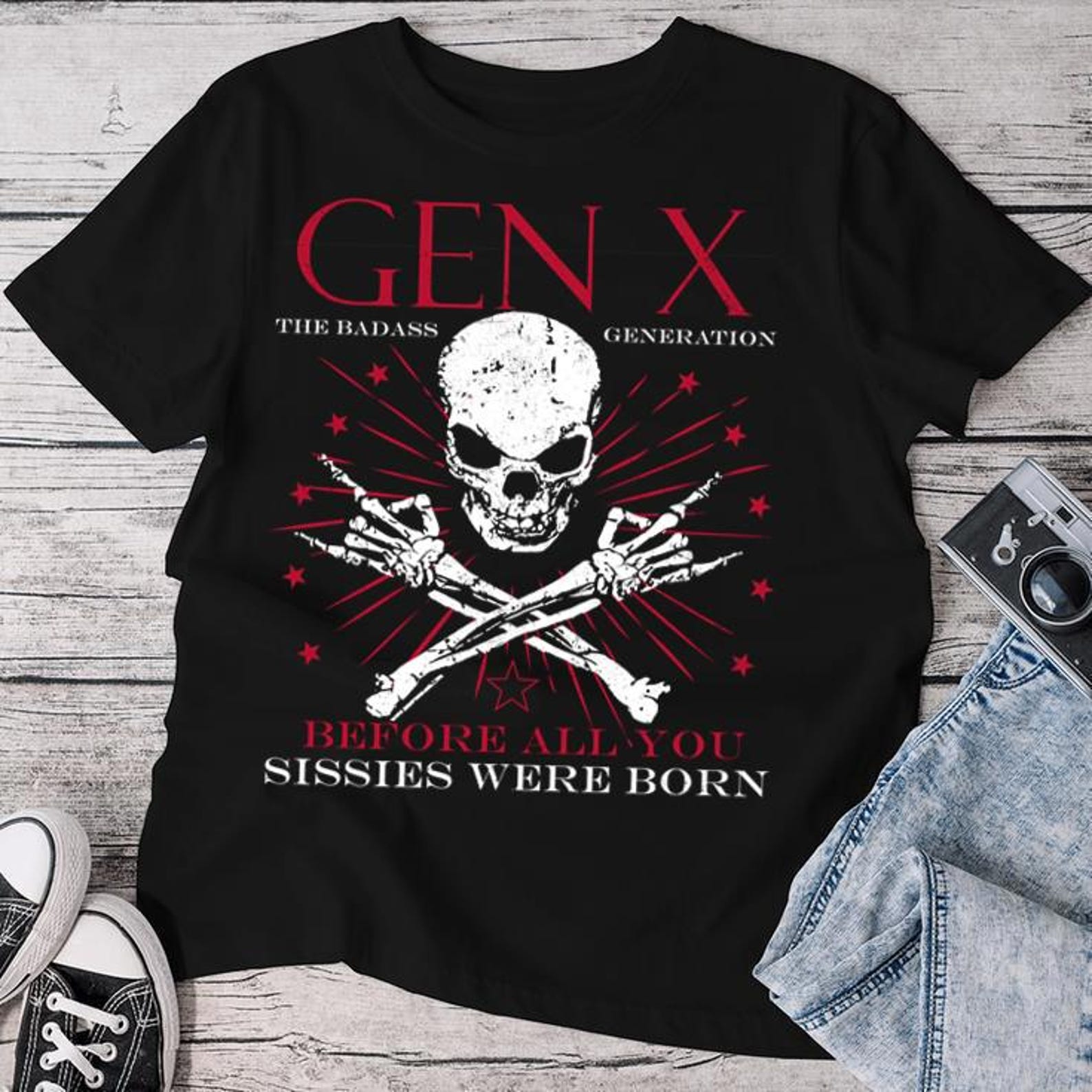 Gen X Est. 1972 the Badass Generation Problem Child Approved T-shirt ...