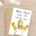 Personalised Homer Simpson Printable Greeting Card Simpsons Happy ...