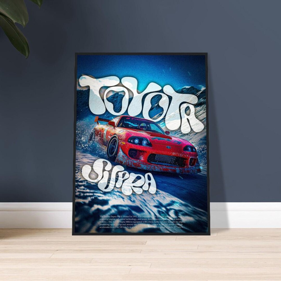 Toyota Supra Mk4 Premium Matte Paper Poster,poster, Wall Art, Wall ...