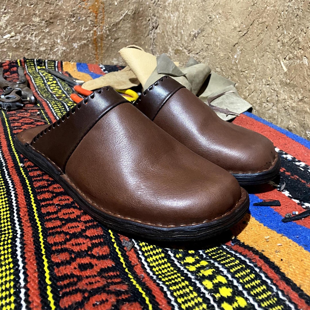 Custom Handmade Leather Sabot – Leather Sabot, Berber Leather Sabot ...