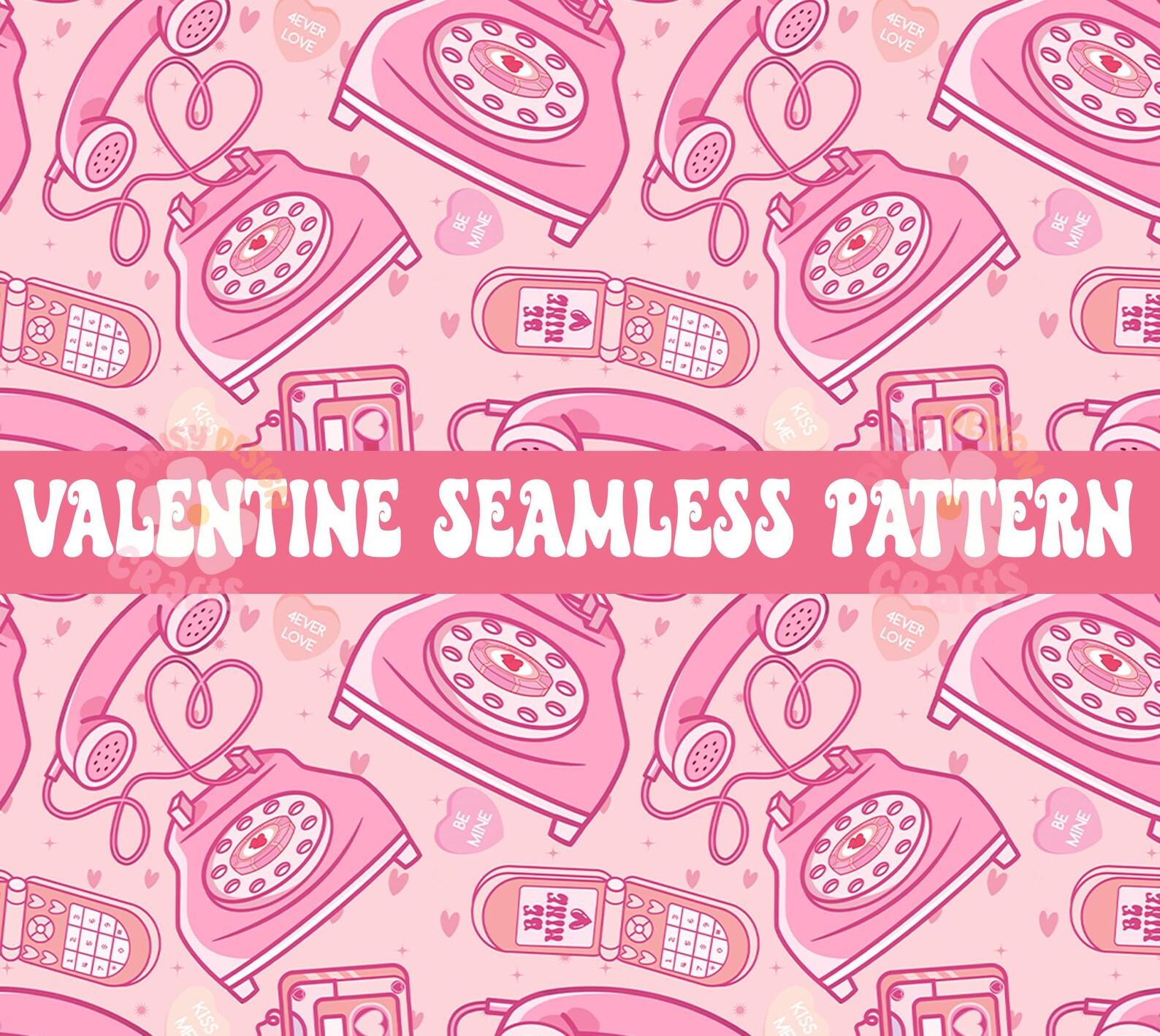 Valentine Day Seamless Pattern, Valentine Hearts Seamless, Valentine ...