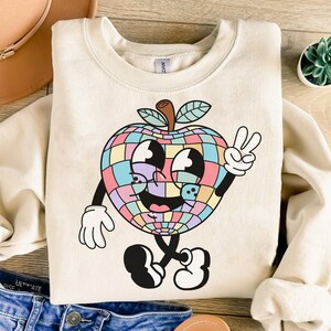 Retro School Characters Cartoon Bundle PNG, Groovy Back to School ...