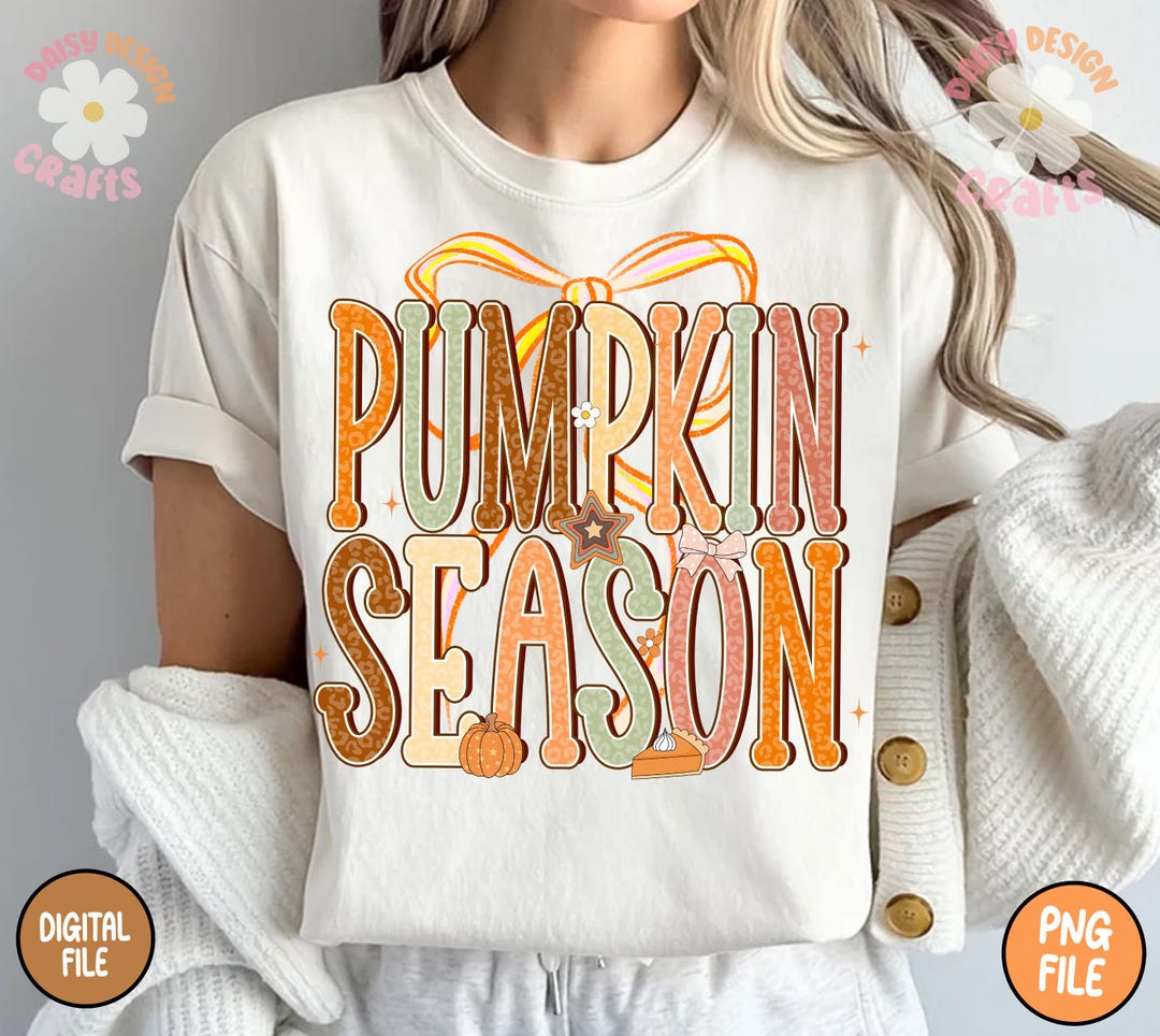 Preppy Pumpkin Season Png, Cozy Season Png, Retro Fall Png, Fall Shirt ...