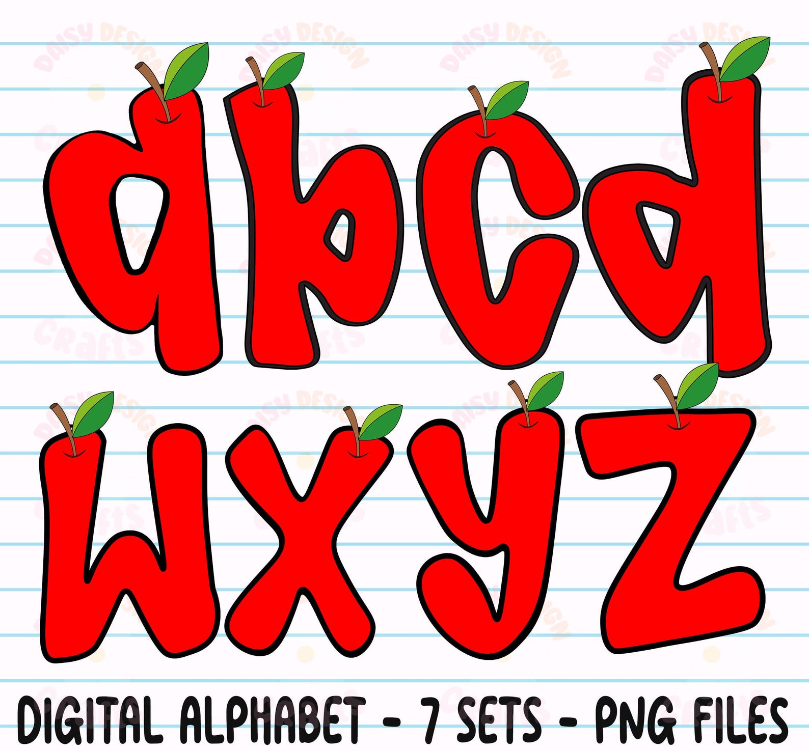 Preppy School Doodle Png Bundle, School Letters Png, Teacher Alphabet ...