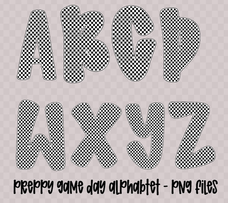 Game Day Alphabet Png, Sports Letters Png, Alphabet Png, Preppy ...