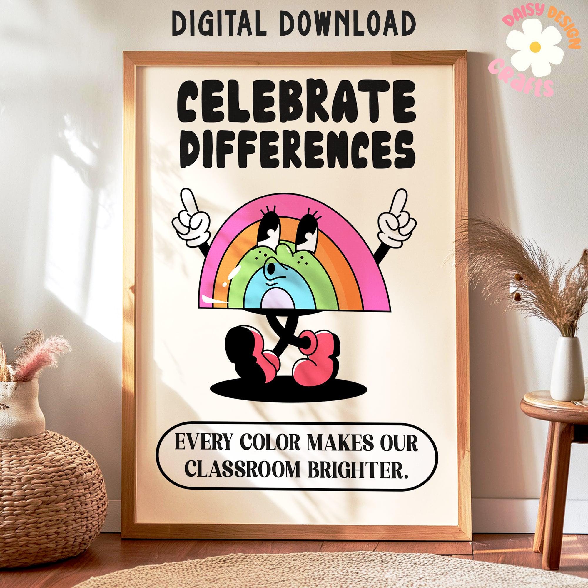Groovy Educational Posters, Vintage Classroom Decor, Retro Motivational ...
