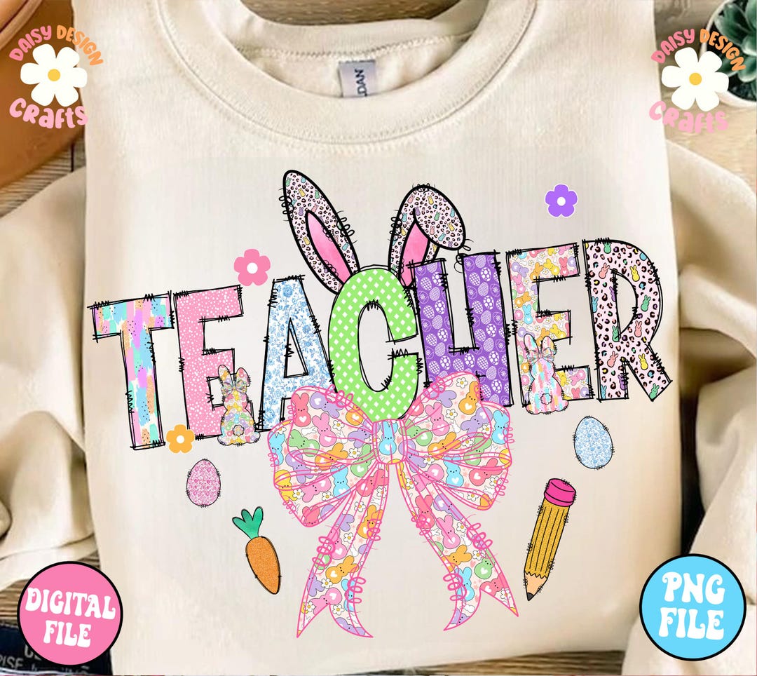 Teacher Easter Png, Bunny Teacher Png, Easter Png, Hoppy Teacher Png ...