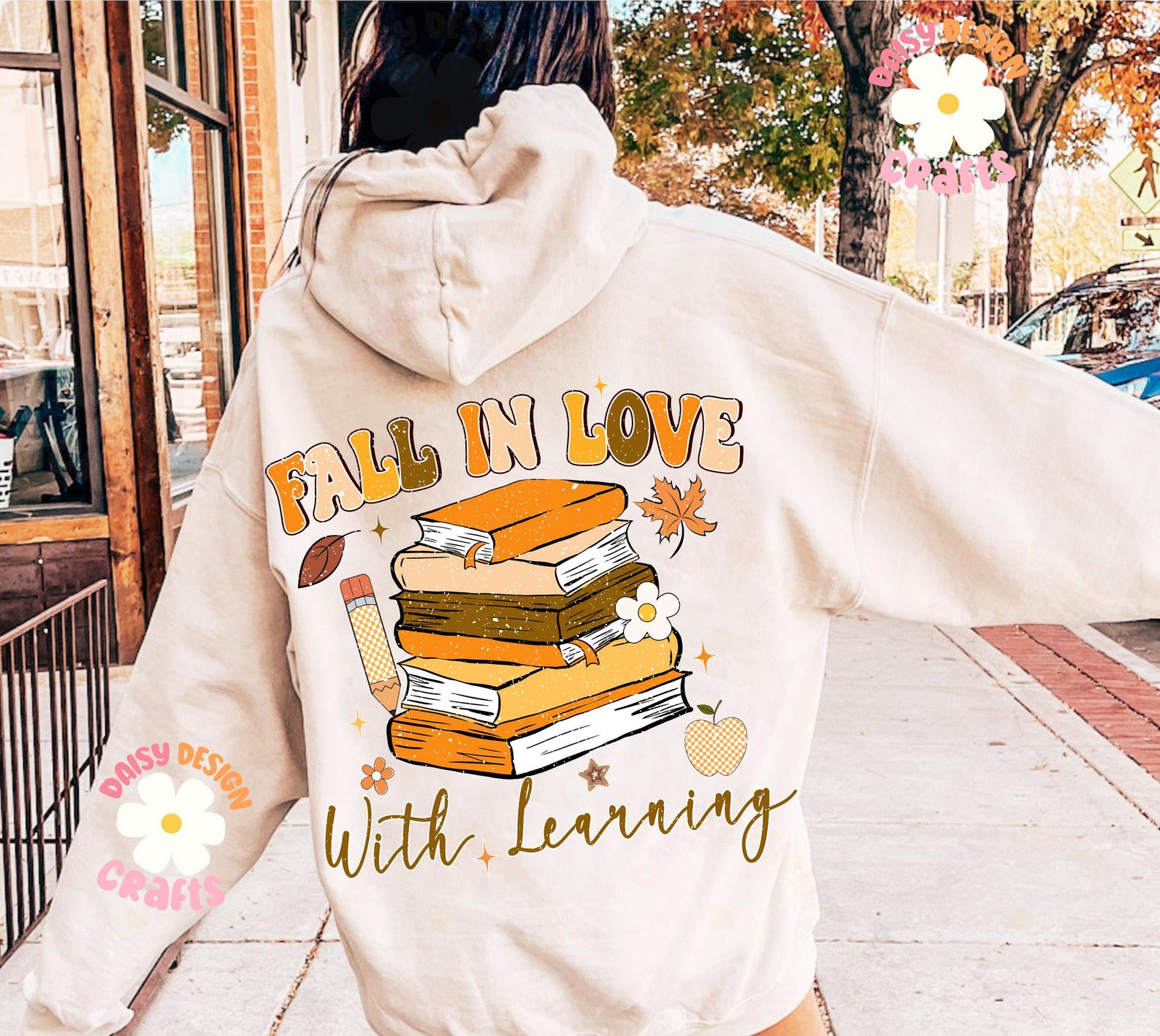 Fall in Love With Learning Svg, Fall Teacher Png, Groovy Fall Svg ...