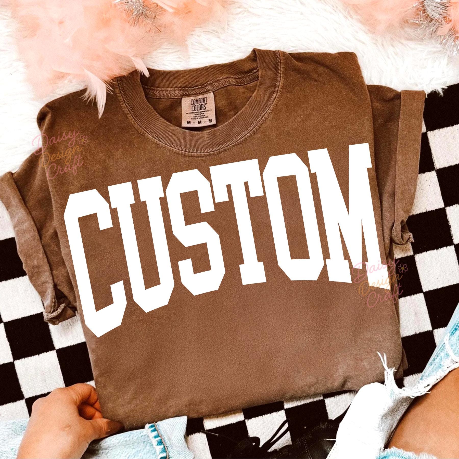 Custom Text PNG, Personalized Word Png, Distressed Varsity Font Design ...