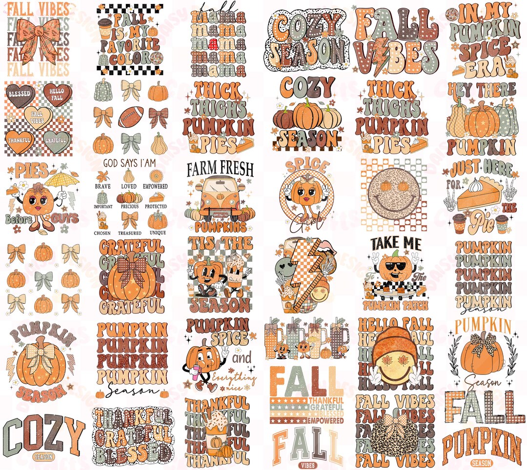 Fall Bundle Png, Fall Bundle Png, Autumn Bundle Png, Thanksgiving ...