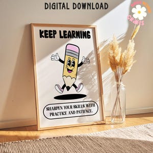 Groovy Educational Posters, Vintage Classroom Decor, Retro Motivational ...
