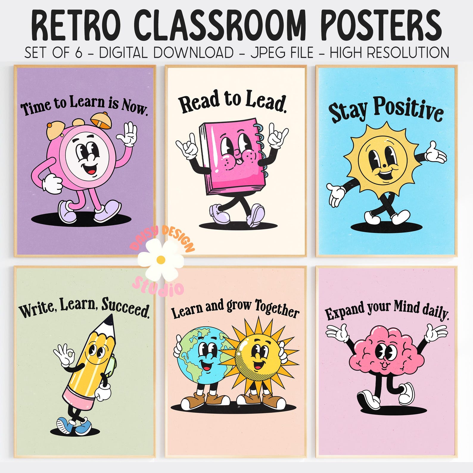 Classroom Posters Mega Bundle Prints Download, Groovy Classroom Poster ...