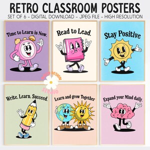 Classroom Posters Mega Bundle Prints Download, Groovy Classroom Poster ...